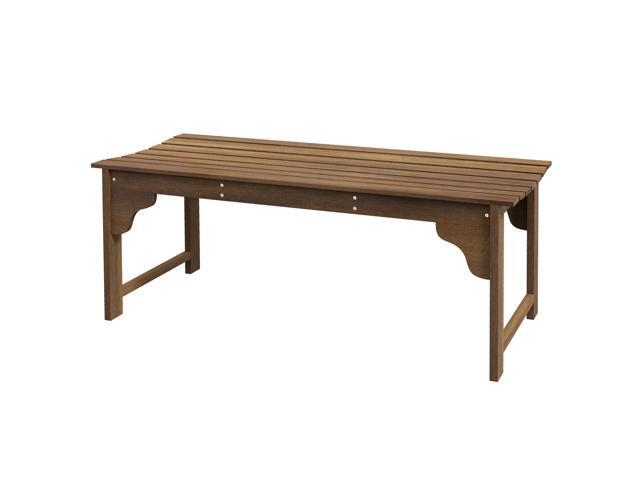 Click here for Aosom Slatted Wooden Garden Bench  Curved Seat Fro... prices