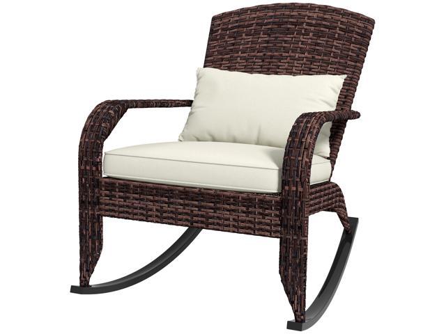 Click here for Aosom Adirondack Chair  Outdoor Wicker Rocking Cha... prices
