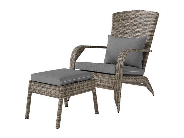 Click here for Aosom Wicker Adirondack Chair Fire Pit Chair w/ Ot... prices