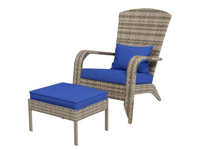 Click here for Aosom Wicker Adirondack Chair Fire Pit Chair w/ Ot... prices