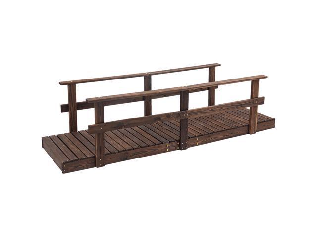 Click here for Aosom 7 Garden Bridge with Pine Wood and Stained F... prices