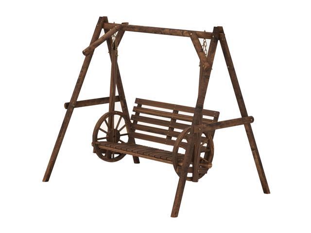 Click here for Aosom 2-Seat Porch Swing with A-Frame Stand  Woode... prices