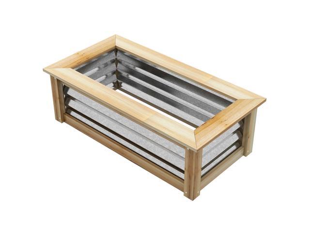 Click here for Aosom Raised Garden Bed  Planter Box  Metal and Wo... prices