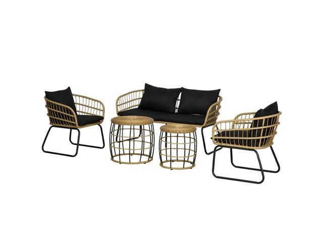 Click here for Aosom 5 Piece PE Rattan Outdoor Furniture Set with... prices