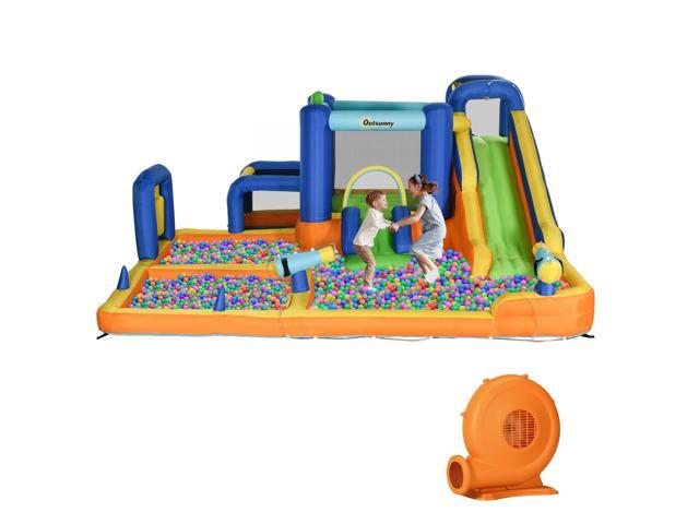 Click here for Aosom 7 in 1 Water Slide w/ Slide Pool Climbing Wa... prices