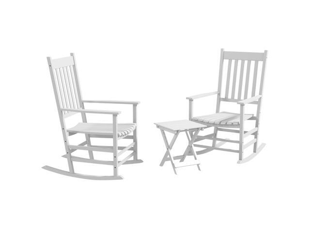 Click here for Aosom Outdoor Rocking Chair Set of 2 with Side Tab... prices