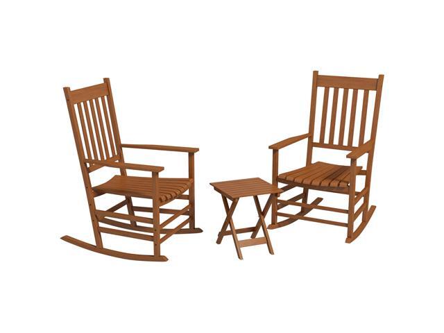 Click here for Aosom Outdoor Rocking Chair Set of 2 with Side Tab... prices