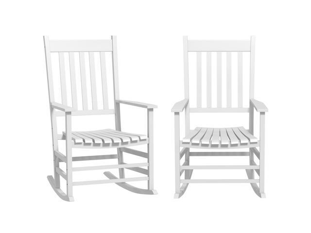 Click here for Aosom Wooden Rocking Chair Set  Curved Armrests  H... prices