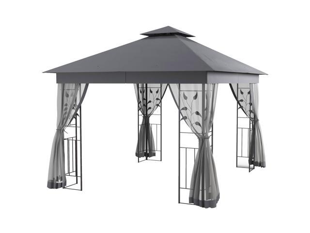 Click here for Aosom 10 x 11.5Â Metal Patio Gazebo  Double Roof O... prices