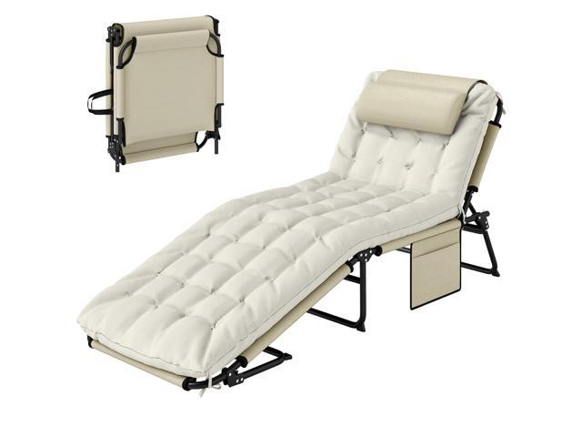 Click here for Aosom Folding Chaise Lounge Pool Chair with 4-leve... prices