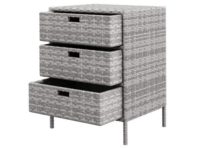 Click here for Aosom Patio PE Rattan Storage Cabinet  Wicker Pool... prices