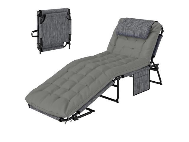 Click here for Aosom Folding Chaise Lounge Pool Chair with 4-leve... prices