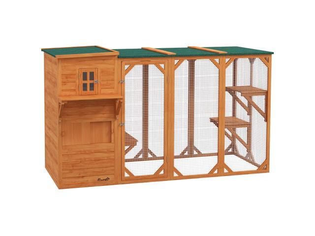 Click here for Aosom Large Outdoor Cat House for 3 Kitties  Multi... prices