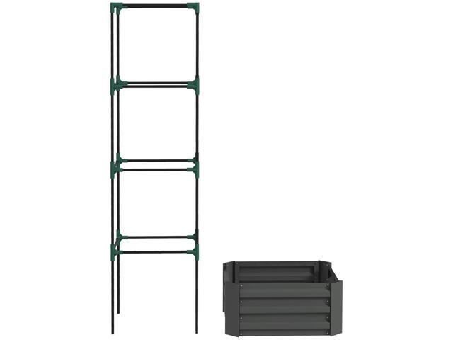 Click here for Aosom Galvanized Planter Box  24 x 24 x 73.5 Raise... prices