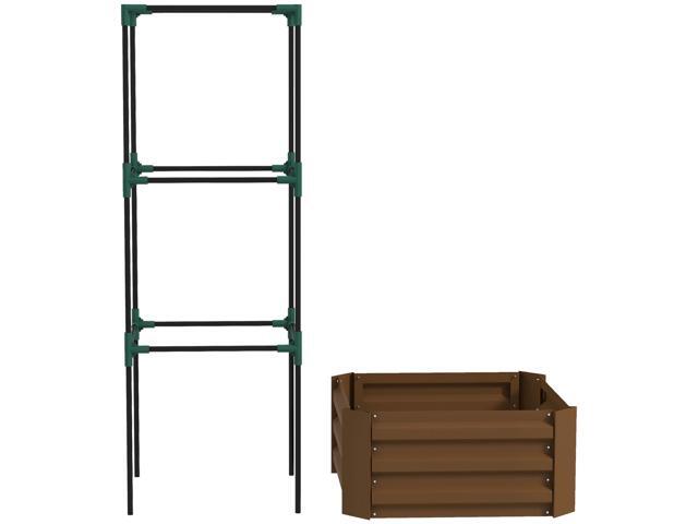 Click here for Aosom Galvanized Planter Box  24 x 24 x 55 Raised... prices