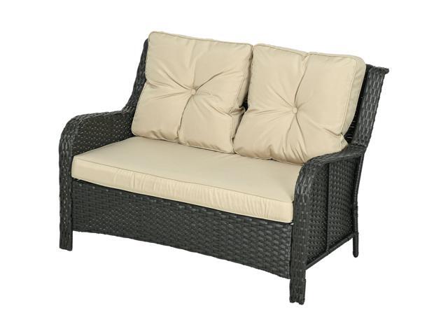 Click here for Aosom 2-Seater Outdoor Sofa w/ 4 Thick Cushions  O... prices