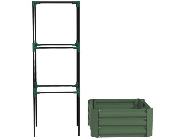 Click here for Aosom Galvanized Planter Box  24 x 24 x 55 Raised... prices