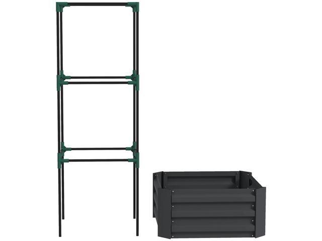 Click here for Aosom Galvanized Planter Box  24 x 24 x 55 Raised... prices