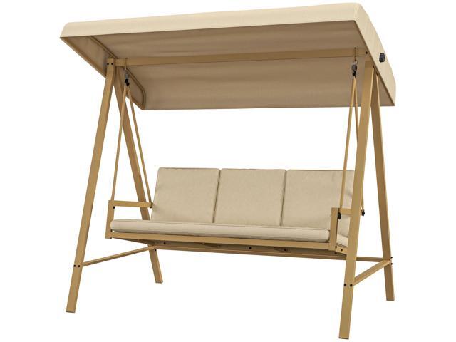 Click here for Aosom 3-Person Patio Swing Chair  Outdoor Porch Sw... prices