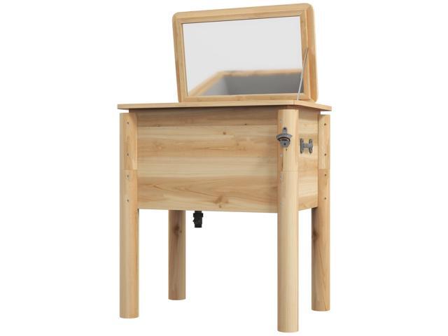 Click here for Aosom Wooden Outdoor Cooler  Beverage Cooler with... prices