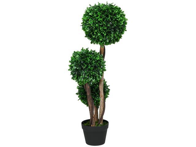 Click here for Aosom 3ft Artificial Tree  Triple Ball Boxwood Top... prices