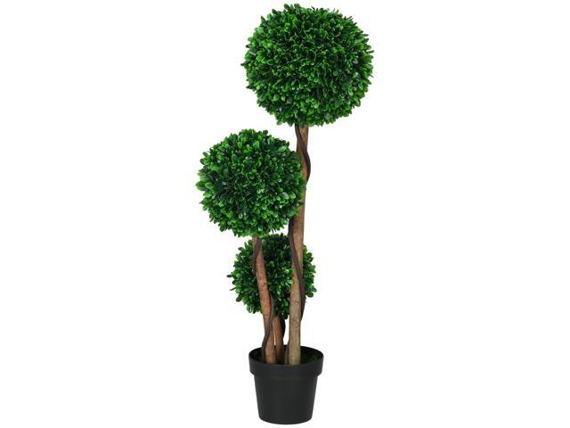 Click here for Aosom 3.5ft Artificial Tree  Triple Ball Boxwood T... prices