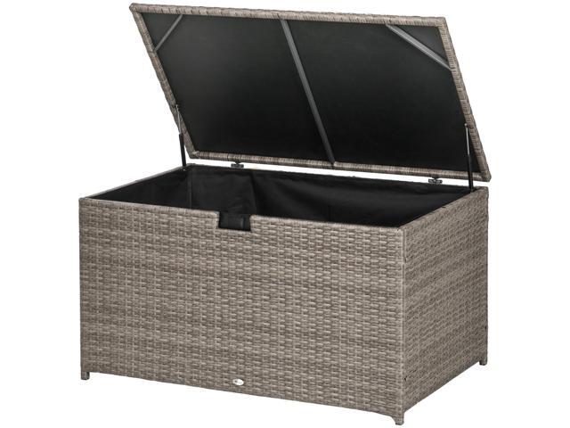 Click here for Aosom 113 Gallon Outdoor Storage Box  Rattan Deck... prices