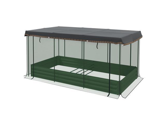 Click here for Aosom Galvanized Steel Planter Box with Crop Cage... prices