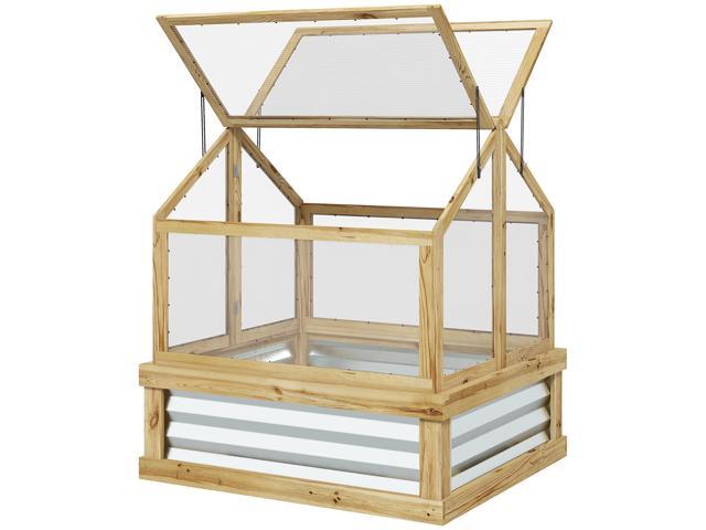 Click here for Aosom Raised Garden Flower Bed Kit with Greenhouse... prices