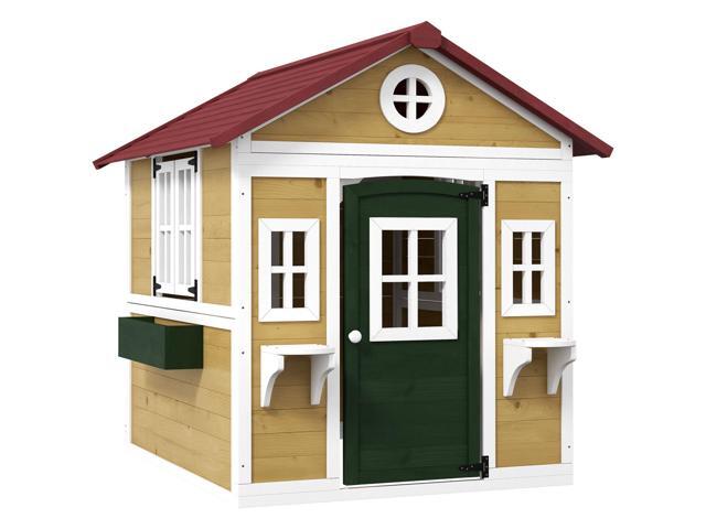 Click here for Aosom Wooden Playhouse for Kids Outdoor with Doors... prices
