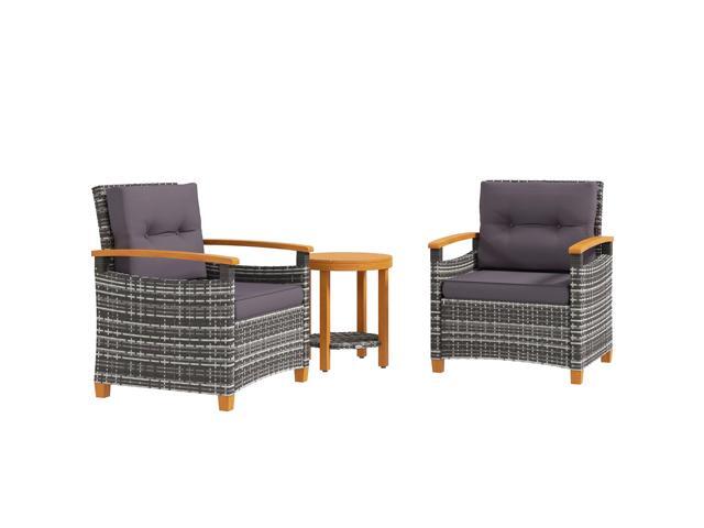 Click here for Aosom Outdoor Bistro Set Wicker Patio Furniture wi... prices