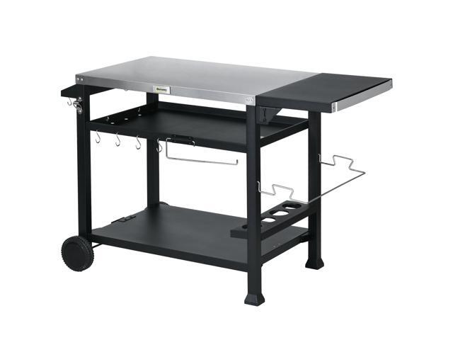 Click here for Aosom 3-Shelf Outdoor Grill Cart Table with Foldab... prices