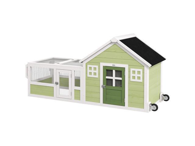 Click here for Aosom 64 Inch Rabbit Hutch with Asphalt Roof  Hand... prices