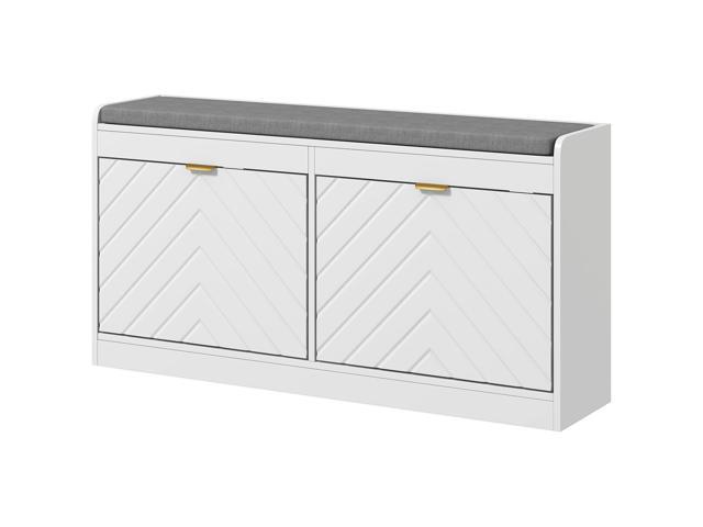 Click here for Aosom Narrow Storage Bench  Upholstered Entry Way... prices