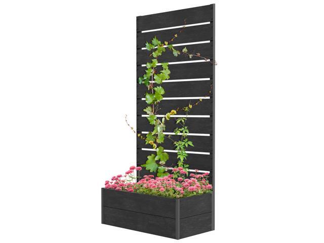 Click here for Aosom Trellis Planter for Climbing Plants  Raised... prices
