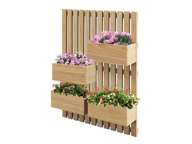 Click here for Aosom 4 Box Raised Garden Bed w/ Trellis for Climb... prices