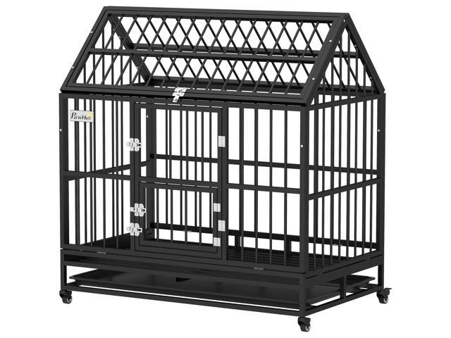 Click here for Aosom 48 Heavy Duty Dog Crate with 4 Lockable Whee... prices