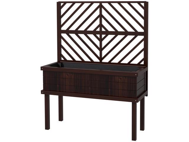 Click here for Aosom Elevated Wood Planter with Trellis for Climb... prices