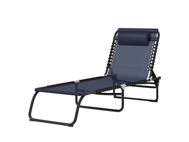 Click here for Aosom Folding Chaise Lounge Pool Chair with 4-Posi... prices