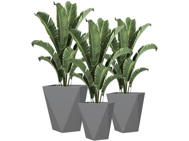 Click here for Aosom Indoor Outdoor Planters Set of 3 MgO Tall Pl... prices