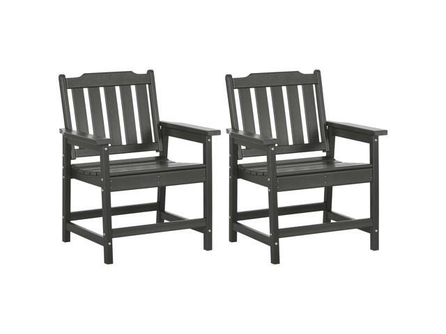 Click here for Aosom 2 Piece All-Weather Patio Chairs  HDPE Patio... prices