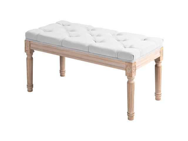 Click here for Aosom 32 Linen Upholstered Bedroom Bench  French E... prices