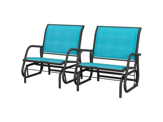 Click here for Aosom 2 Pieces Outdoor Glider Chair  Steel Swing C... prices