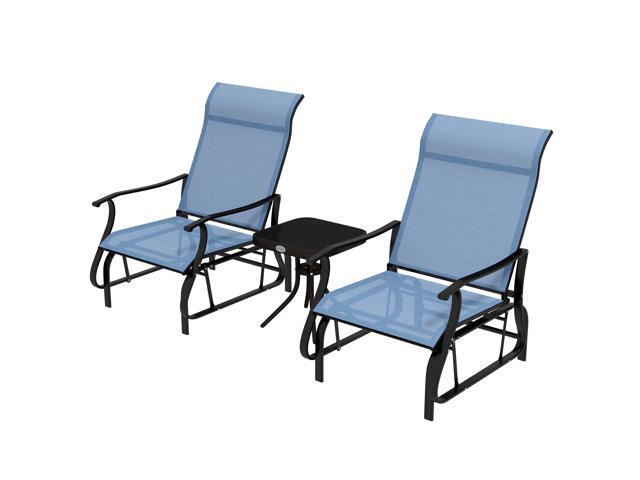Click here for Aosom 3-Piece Outdoor Gliders Set Bistro Set with... prices