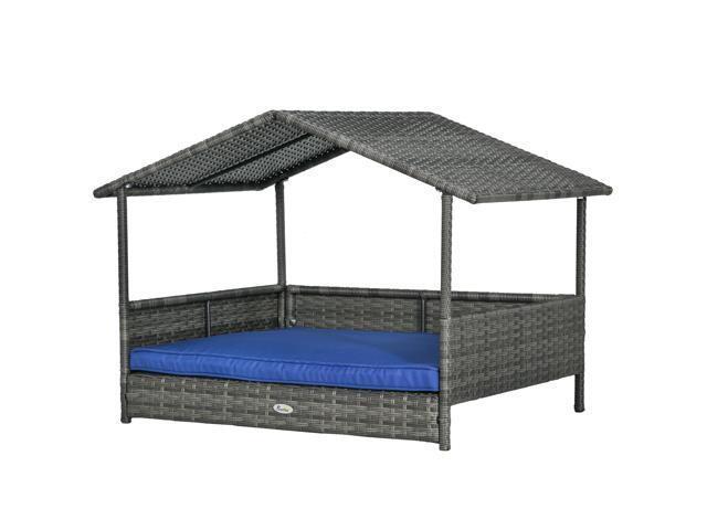 Click here for Aosom Wicker Dog House with Removable Cushion Loun... prices