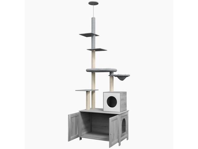 Click here for Aosom 2 in 1 Floor to Ceiling Cat Tree with Litter... prices