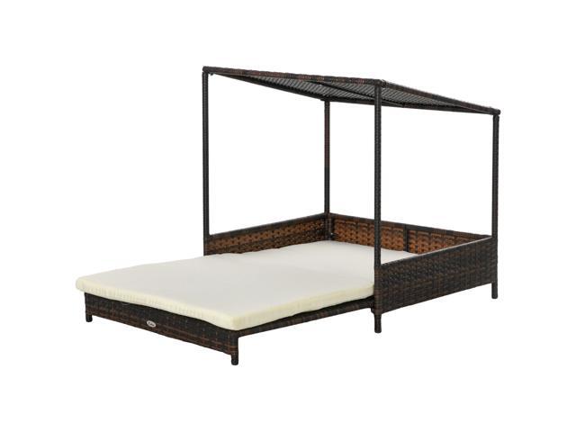 Click here for Aosom Outdoor Dog Bed  Extendable Wicker Dog Bed w... prices