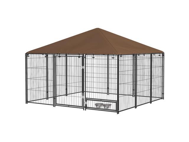 Click here for Aosom Outside Dog Kennel  6.9 x 4.6 x 5 Puppy Play... prices