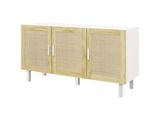 Click here for Aosom Boho Kitchen Cabinet  Buffet Cabinet with 3... prices
