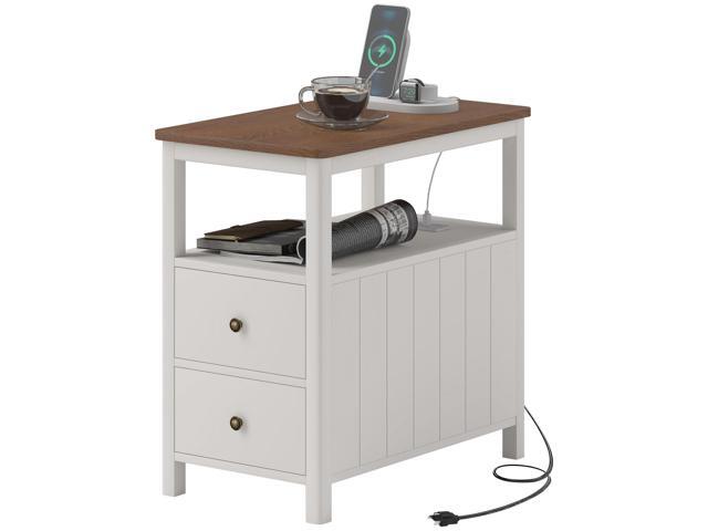 Click here for Aosom Side Table with Charging Station and USB Por... prices